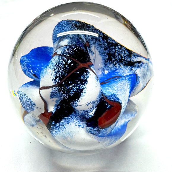 Eichholdt | Art | Robert Eickholt Studio Art Glass Metallic Blue Round ...